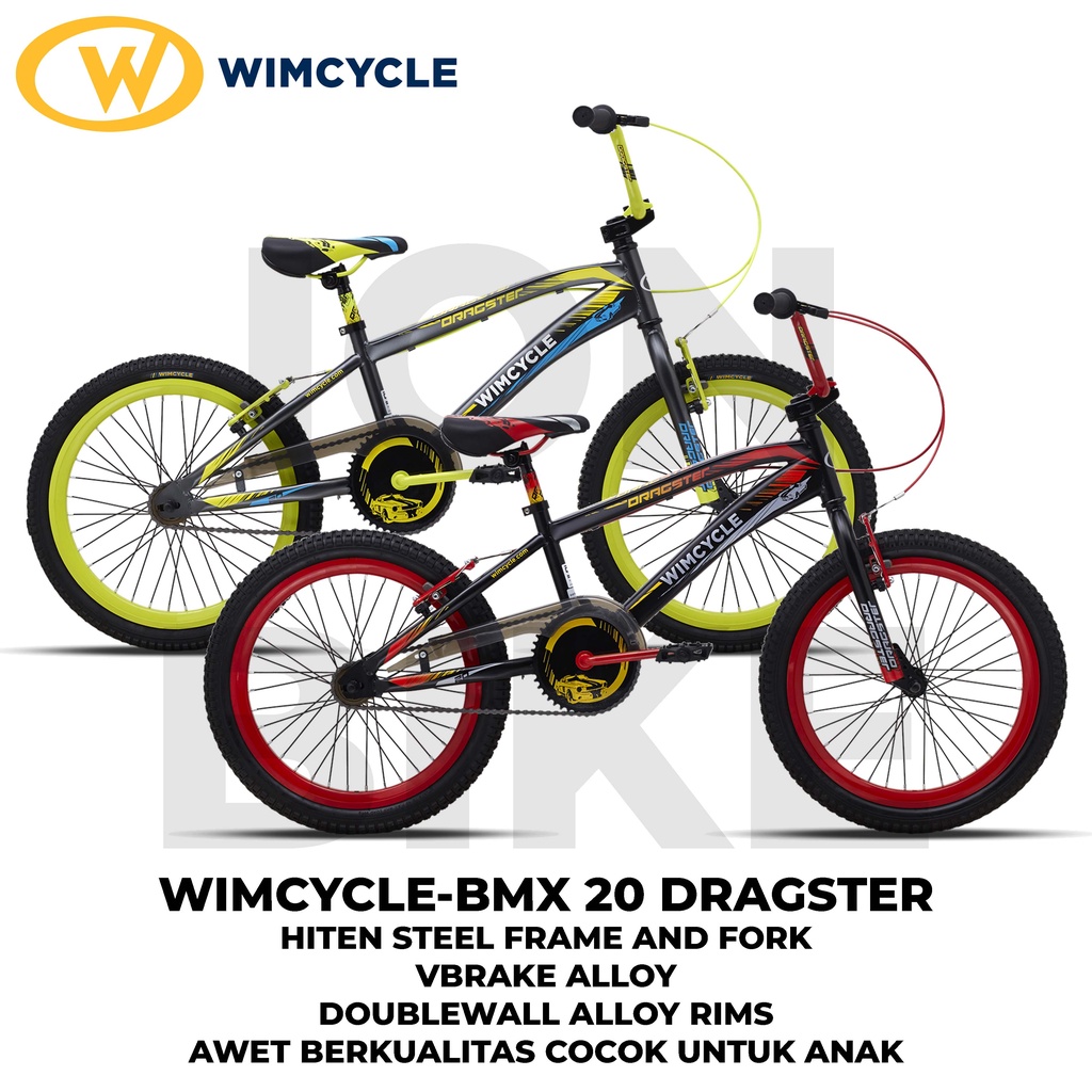 Jual Bmx 20 Wimcycle Dragster Gray Black Terbaru Sepeda Anak Cowok Wim ...