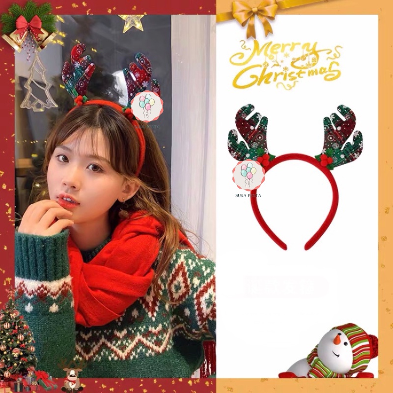 Jual BANDO NATAL RUSA / BANDO MERRY CHRISTMAS / AKSESORIS NATAL / BANDO ...