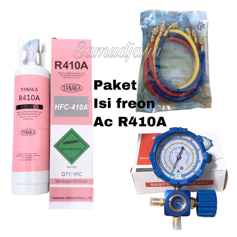 Jual paket isi freon R410A/paket isi freon ac rumahan praktis | Shopee ...