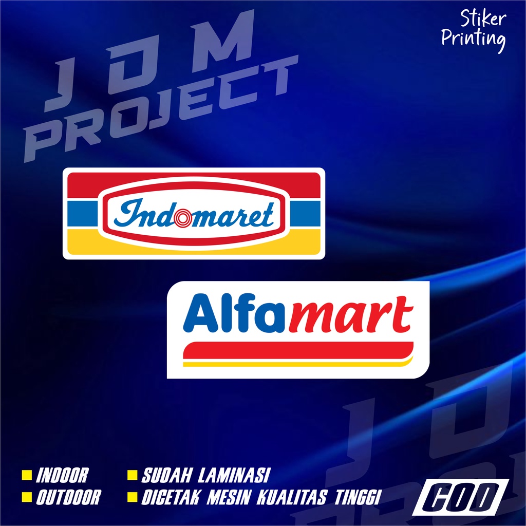 Jual sticker printing minimarket INDOMARET DAN ALFAMART bodoamat ...