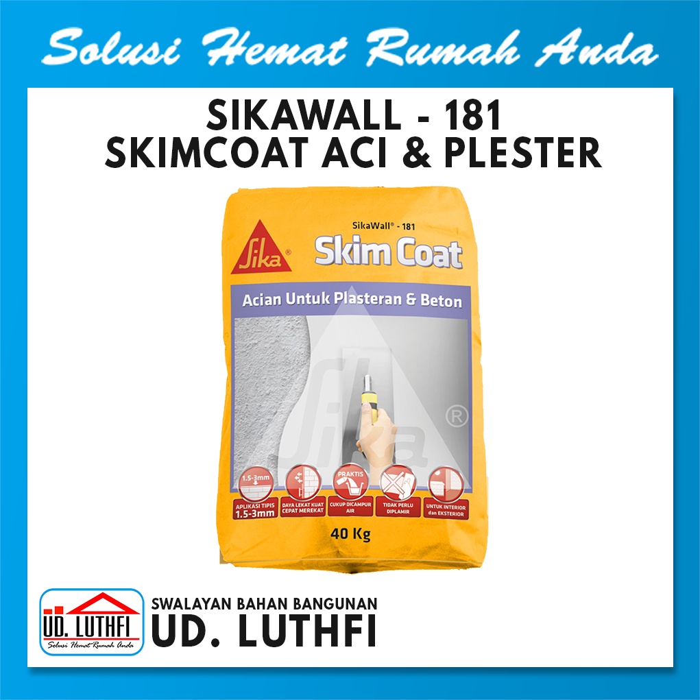 Jual Semen Acian Plester 40kg / Semen Mortar Instan Acian SikaWall 181 ...