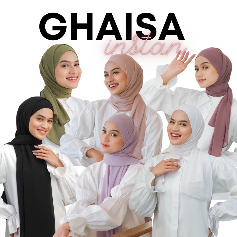Jual GHAISA INSTAN NAMEHIJAB (MELAYU INSTAN PASHMINA) | Shopee Indonesia