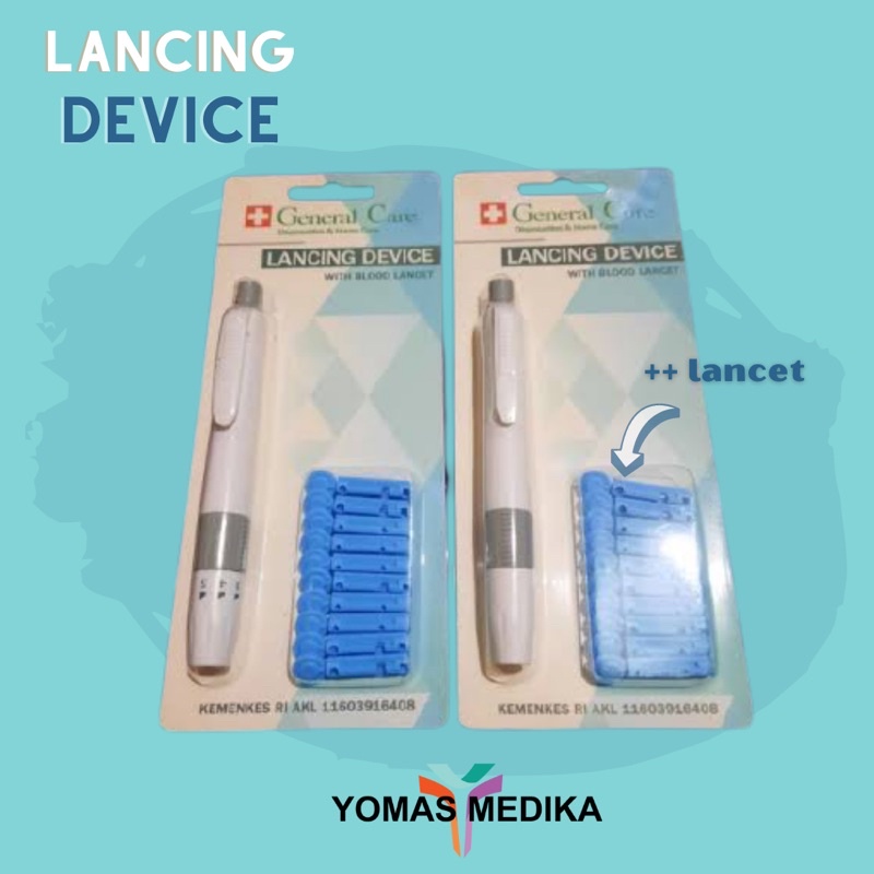 Jual Pen Lancet Lancing Device Alat Tusuk Autoklick Tes Gula GCU Nesco ...