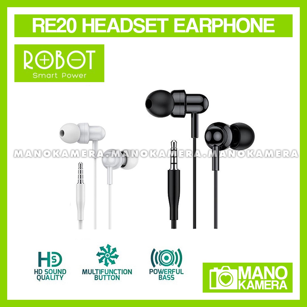 Jual Headset Robot RE20 Oblique In-Ear Deep Bass Ultra Light Wired ...