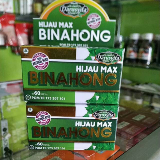 Jual KAPSUL hijau max BINAHONG Isi 60 Kapsul Asli Original | Shopee ...