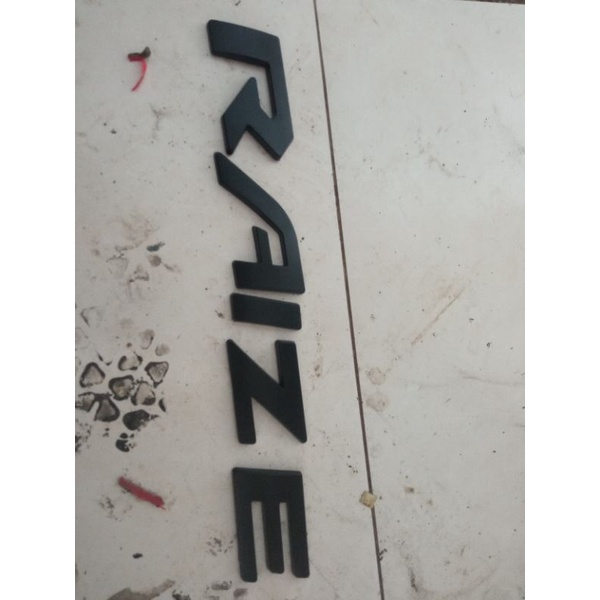 Jual EMBLEM RAIZE LOGO RAIZE TULISAN RAIZE HITAM DOFF | Shopee Indonesia