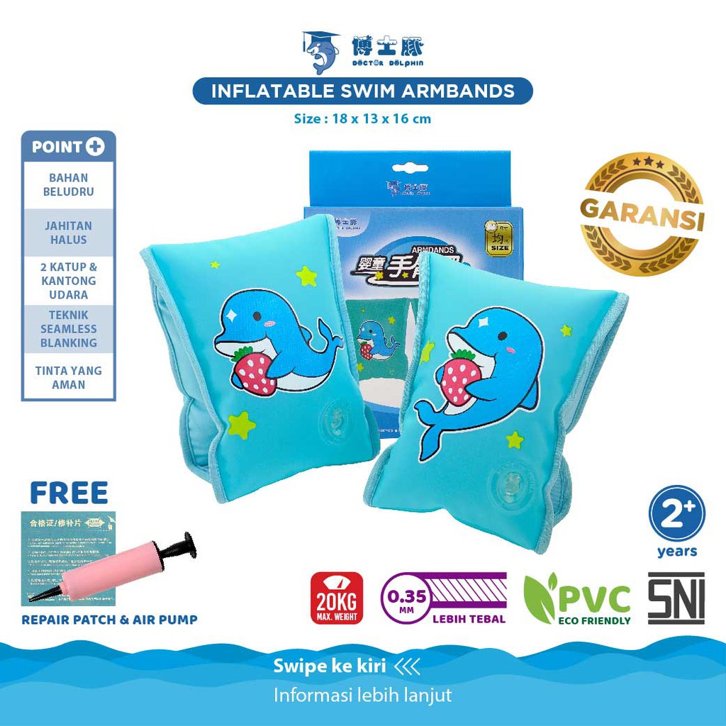 Jual Doctor Dolphin Inflatable Swim Armbands | Shopee Indonesia