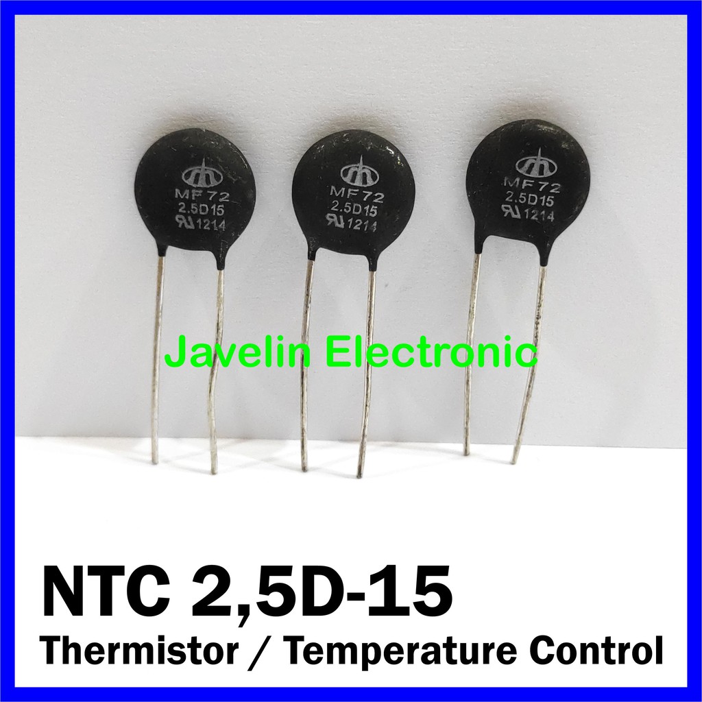 Jual NTC 2.5D-15 / 2.5D15 - 2,5 Ohm 7A Thermistor / Temperature Control ...