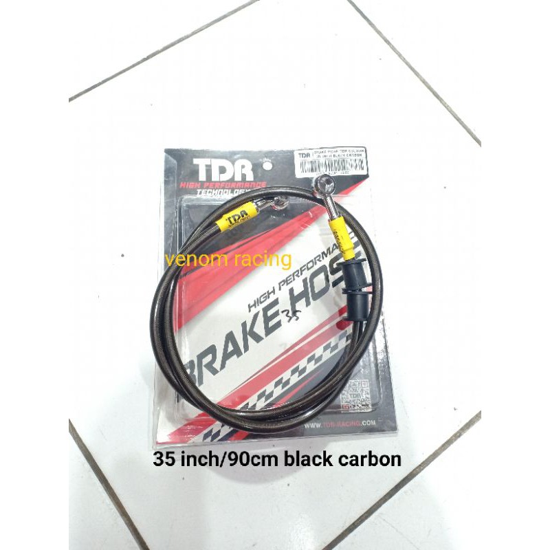 Jual selang rem tdr black carbon 35 inch/ selang rem tdr hitam karbon ...