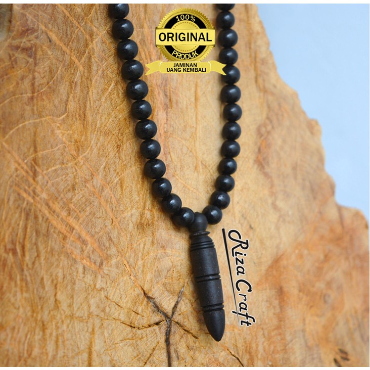 Jual Kalung Kayu Etnik Liontin Galih Kelor Hitam ASLI Natural ORIGINAL ...
