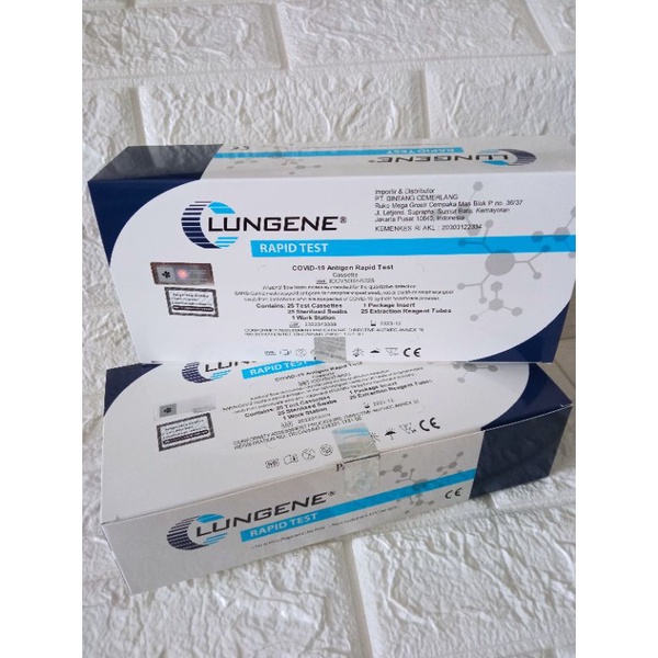 Jual alat rapid antigen swab covid 19 1box 25 set komplate test metode ...