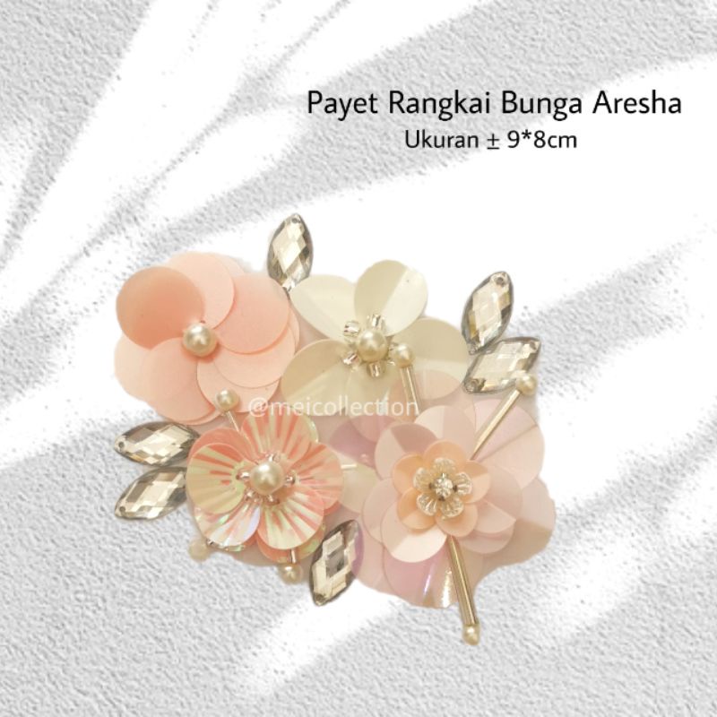 Jual Payet Rangkai Bunga Set 3d Apbr Aresha Hiasan Aplikasi Kebaya