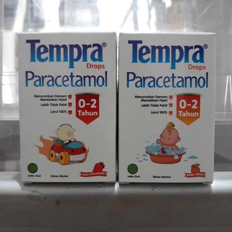 Jual TEMPRA DROP 15 ml, varian rasa stawberry dan jeruk | Shopee Indonesia