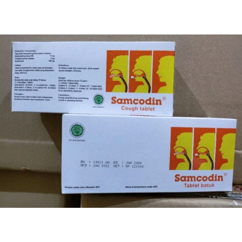 Jual OBAT BATUK SAMCODIN TABLET HARGA PER STRIP | Shopee Indonesia