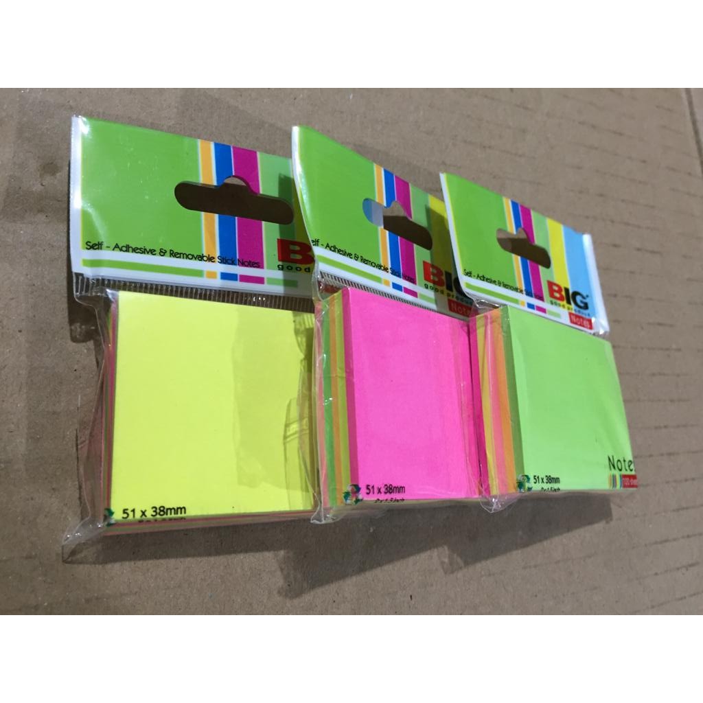 Jual Sticky Notes BIG 51 x 38mm ( Tumpuk ) 100 Sheets | Shopee Indonesia