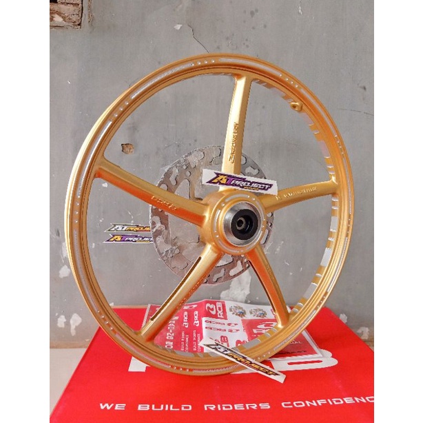 Jual Velg RCB depan GOLD uk 120/17 custom bubut slot miling balap ...
