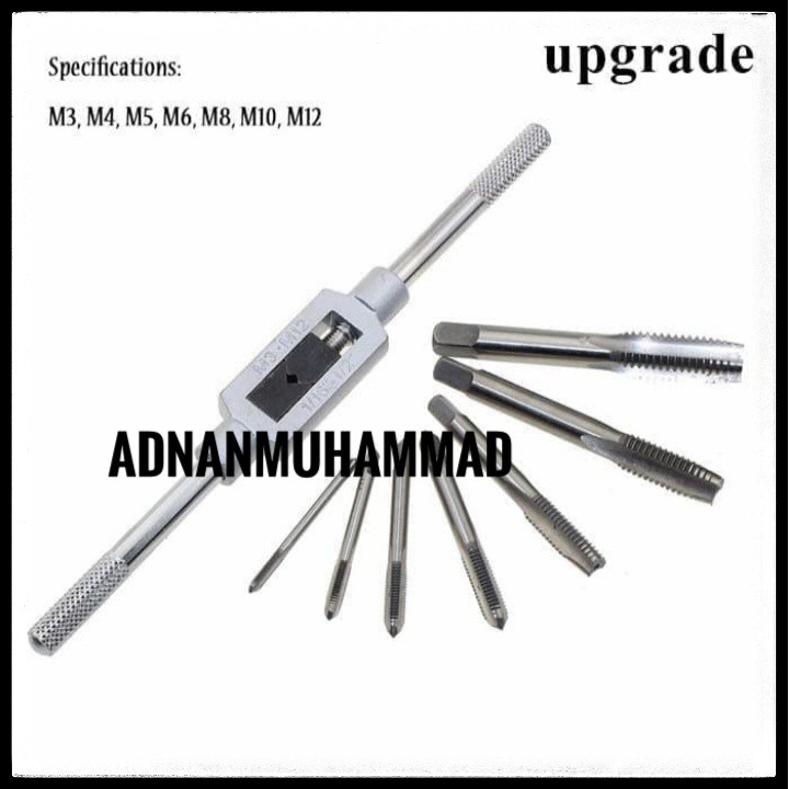 Jual Mata Bor Ulir Drat Tap Manual Hand Tap 8pcs Alat Pembuat Ulir Drat | Shopee Indonesia