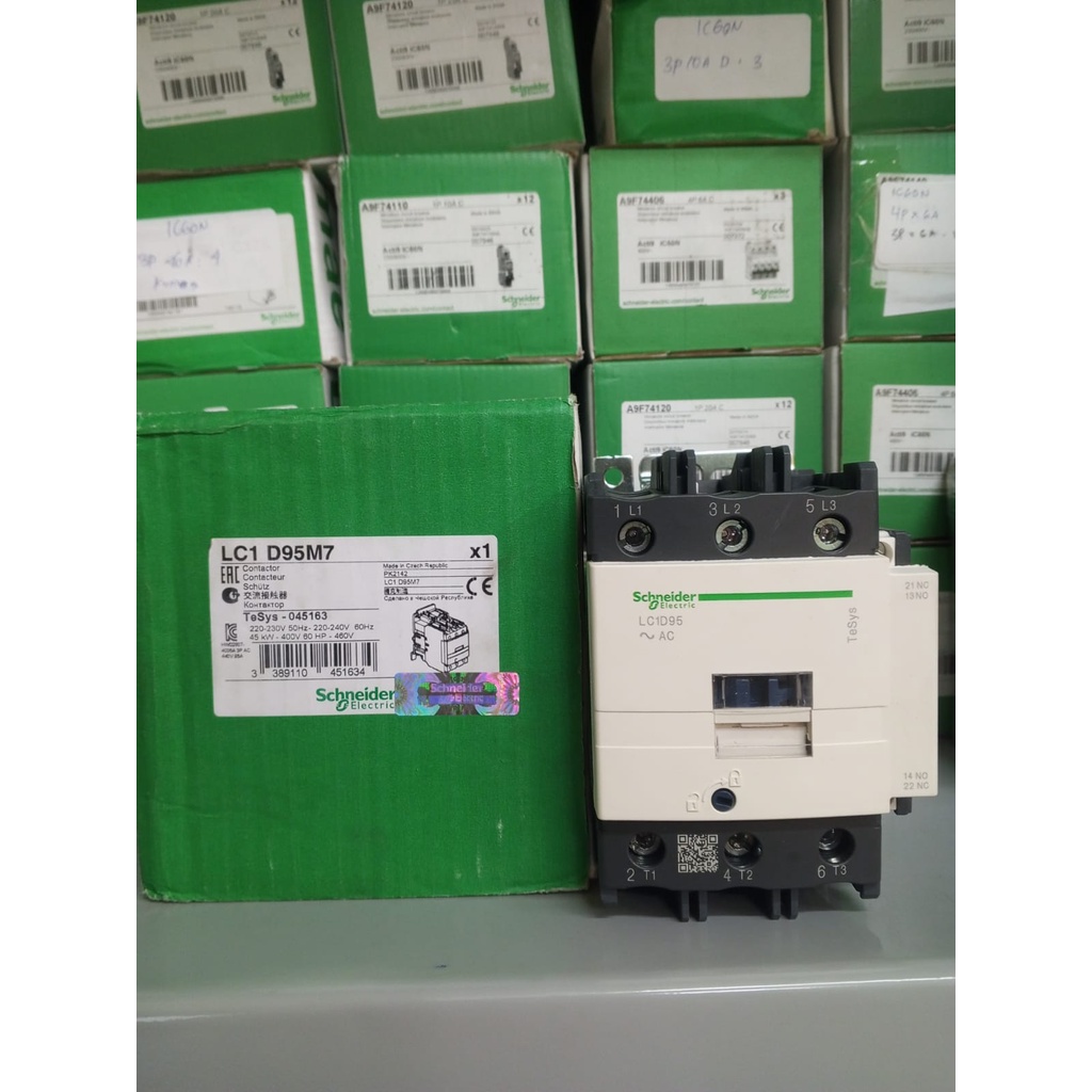 Jual CONTACTOR LC1D95M7 / LC1D95 220V SCHNEIDER ORI BARCODE | Shopee Indonesia