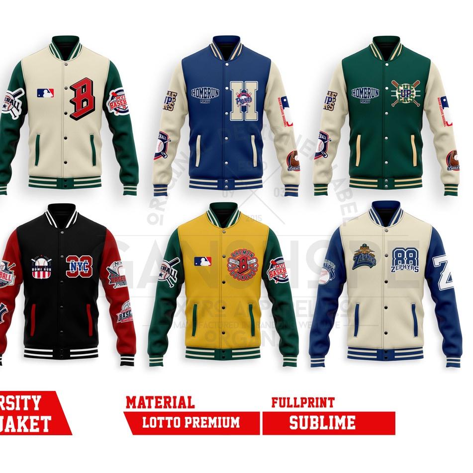 Jual [CI318] VARSITY JAKET BASEBALL / BASKETBALL SERIES MLB & NBA ...