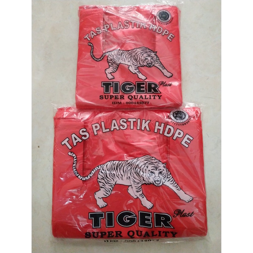Jual Kantong Plastik Tiger Merah Ukuran 17 dan 24 | Shopee Indonesia