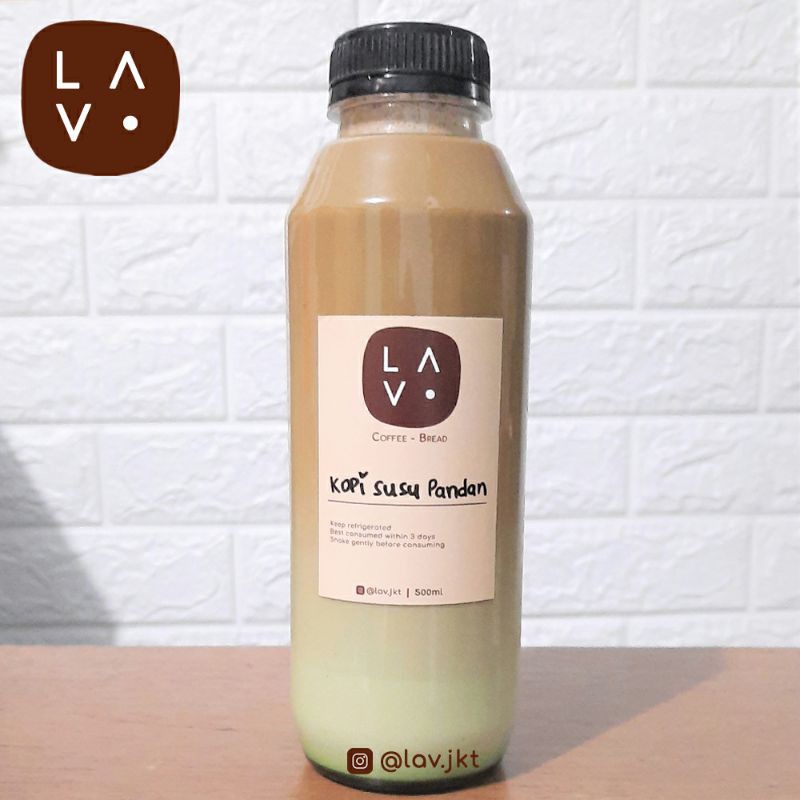 Jual LAV Kopi Susu Pandan - 500ml | Shopee Indonesia