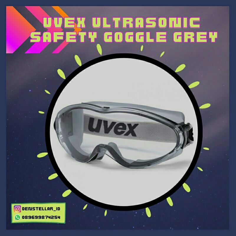 Jual UVEX Ultrasonic Safety Goggle Grey | Shopee Indonesia