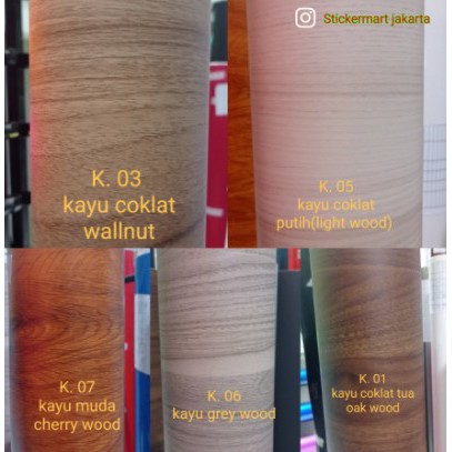 Jual Sticker Kayu variasi warna oakwood walnut 122cmx50 murah | Shopee ...