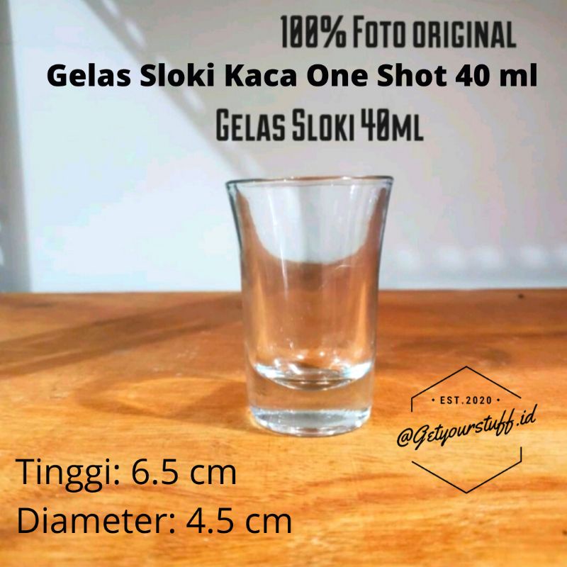 Jual Gelas Sloki Kaca One Shot 40 ml Espresso | Shopee Indonesia