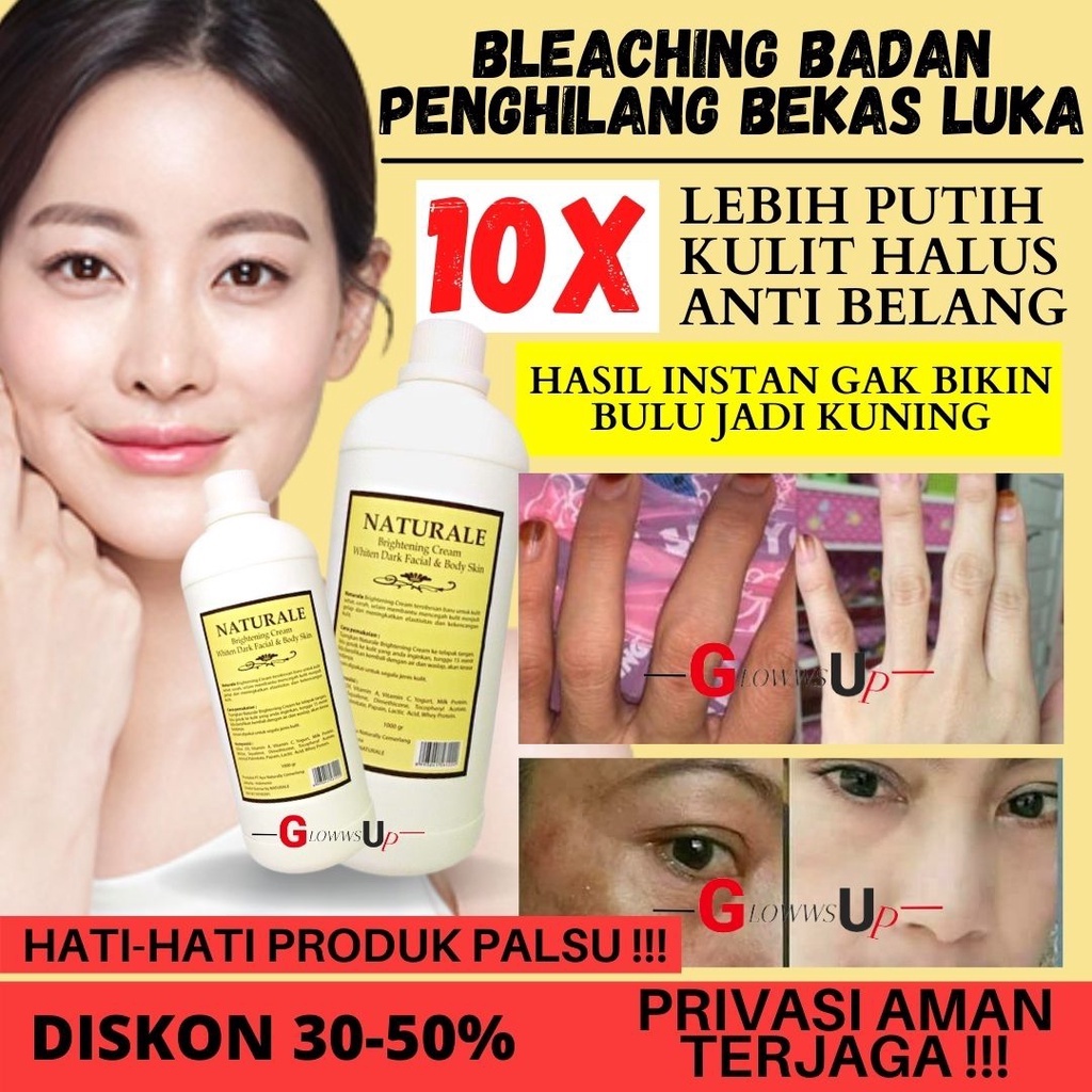 Jual BLEACHING BADAN NATURALE 500GR PEMUTIH BADAN PERMANEN PENCERAH ...
