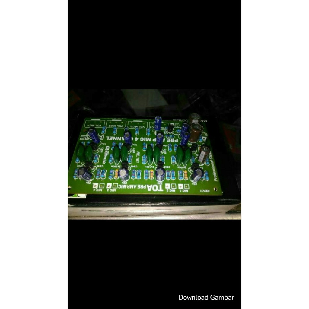 Jual kit penguat mic / pre amp mic / mixer 4ch model penguat mic toa ...