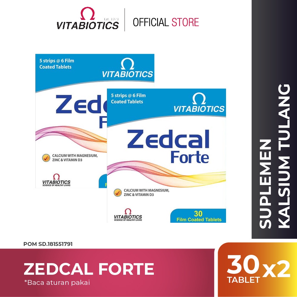 Jual Twin Pack Vitabiotics Zedcal Forte @30 Tablet - Kesehatan Tulang ...