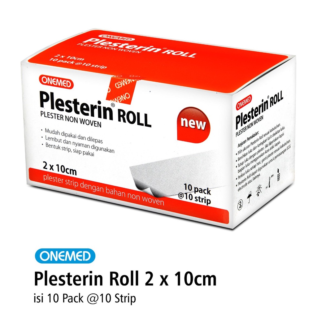Jual Plesterin Roll 2x10cm OneMed Box isi 10 Pack Plester Luka | Shopee ...