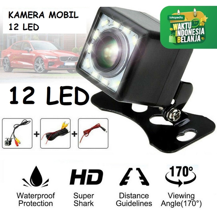 Jual Kamera Mundur Camera Parkir Belakang Mobil 12 Mata LED premium terang jernih CCD | Shopee ...