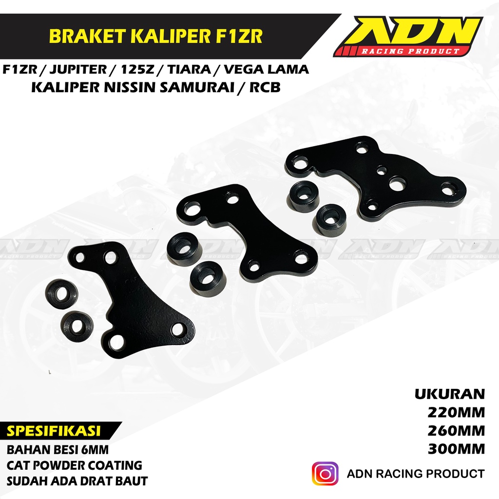 Jual Braket Kaliper Nissin Samurai 2P 220 260 300 F1ZR Jupiter Vega ...