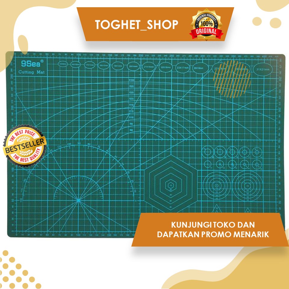 Jual Alas Potong Alas Cutter Work Cutting Mat Pad Ukuran A3 45 x 30 CM Model Papan Kotak - Kotak ...
