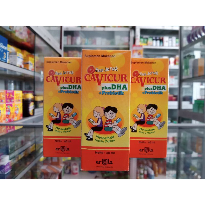 Jual CAVICUR PLUS DHA+PREBIOTIK SIRUP 60ML - ED 02/2026 | Shopee Indonesia