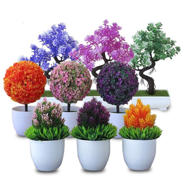 Jual WBS Pot Bunga Mini Warna Warni Dekorasi Rumah Taman Pohon Bonsai ...