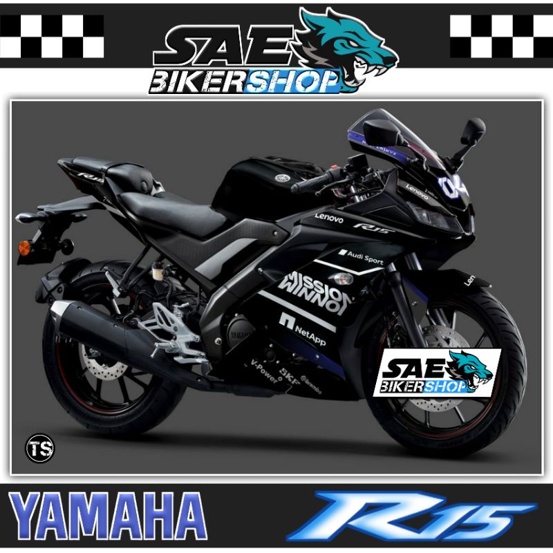 Jual Decal Sticker Fullbody R15 V3 Mission Winnow Black | Shopee Indonesia