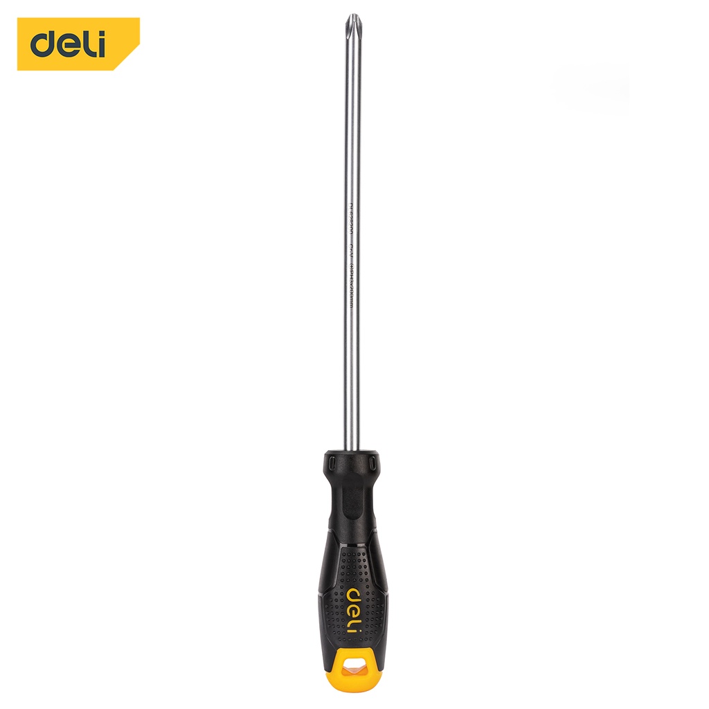 Jual Deli Phillips Slotted Screwdriver / Obeng Plus Minus PH3x200mm ...