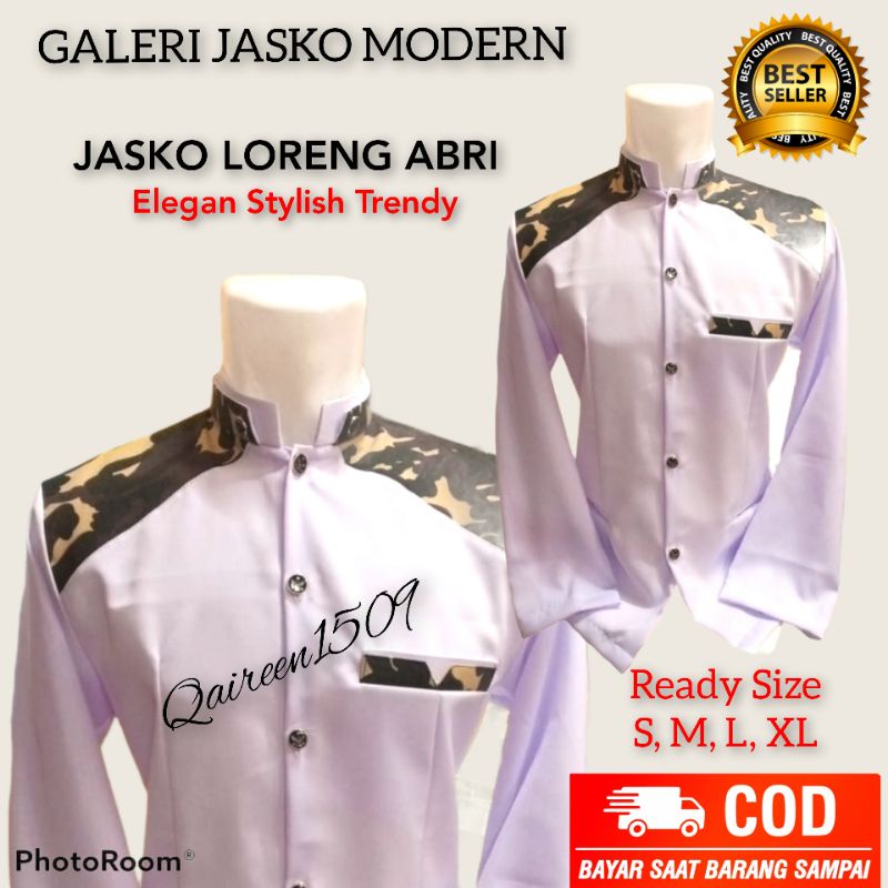 Jual Jasko Polos | Jas koko Putih Loreng ABRI | Jasko Modern | Jas Koko ...