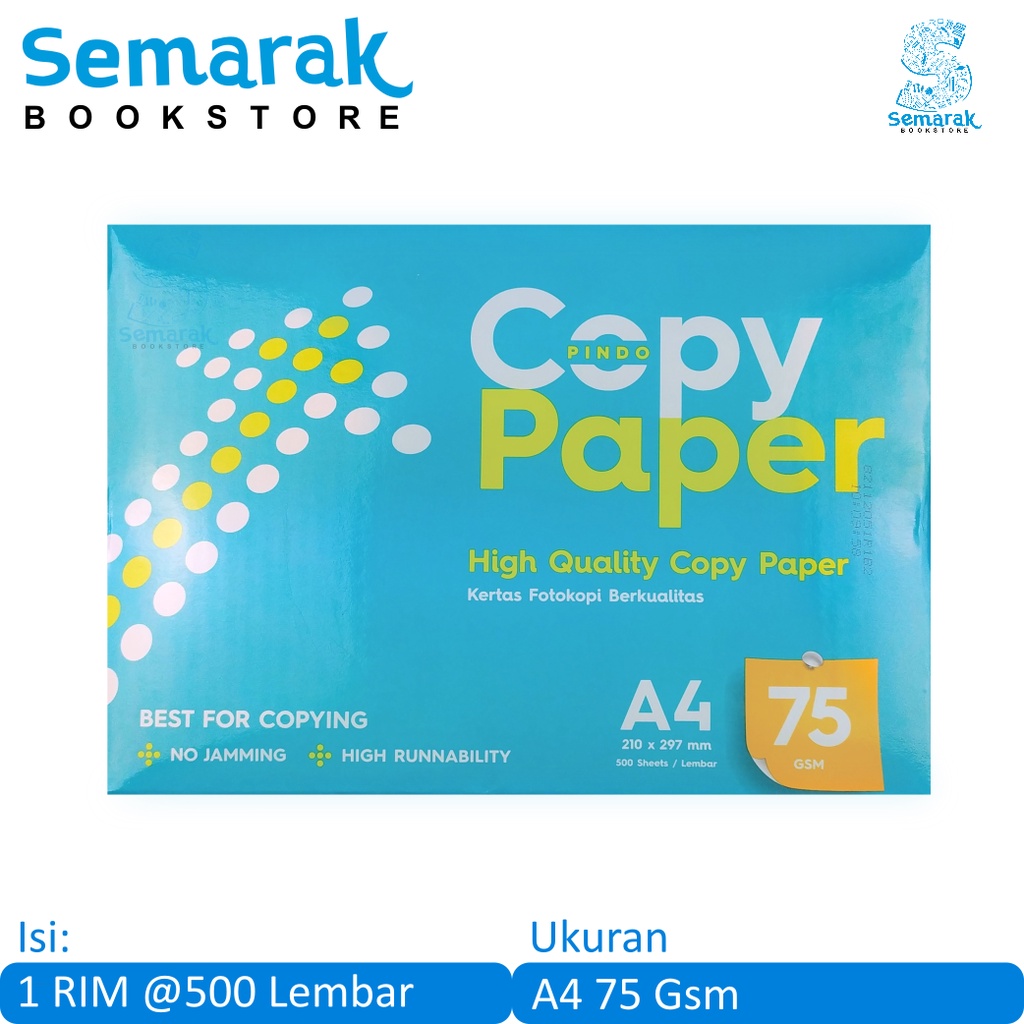 Jual Copy Paper HVS Kertas Fotokopi Berkualitas A4 75 Gsm [1 Rim @500 ...