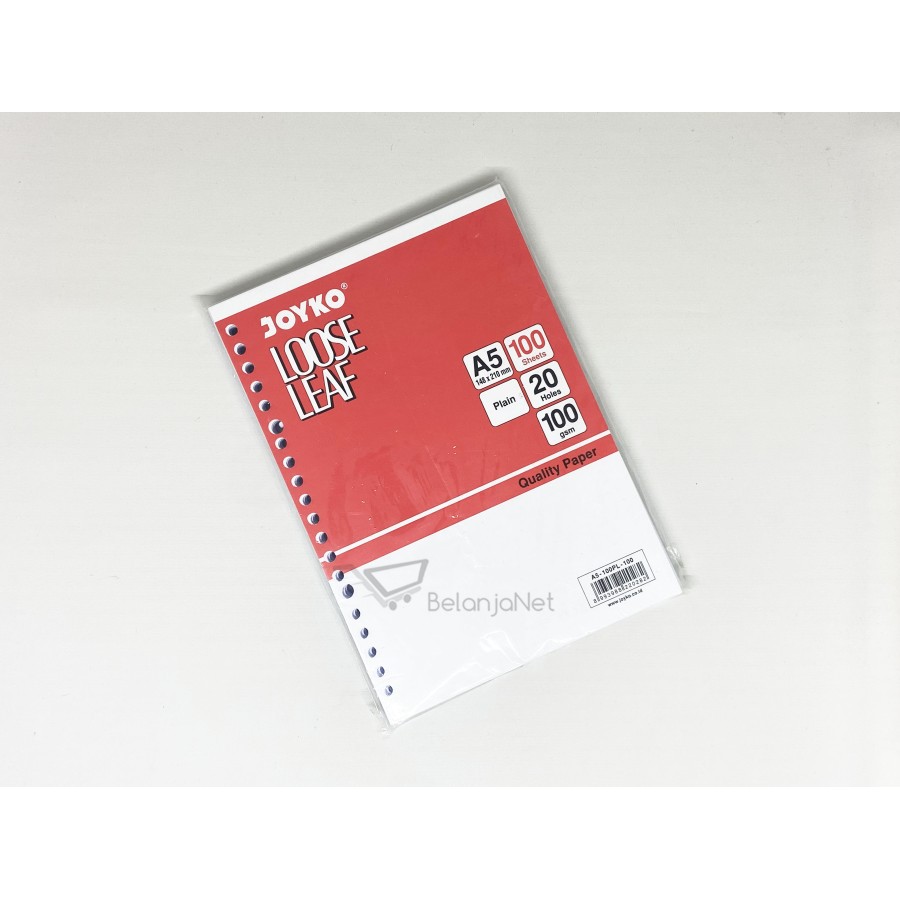 Jual Kertas File | Binder Polos Loose Leaf Plain Joyko A5-100PL 100 Lembar | Shopee Indonesia
