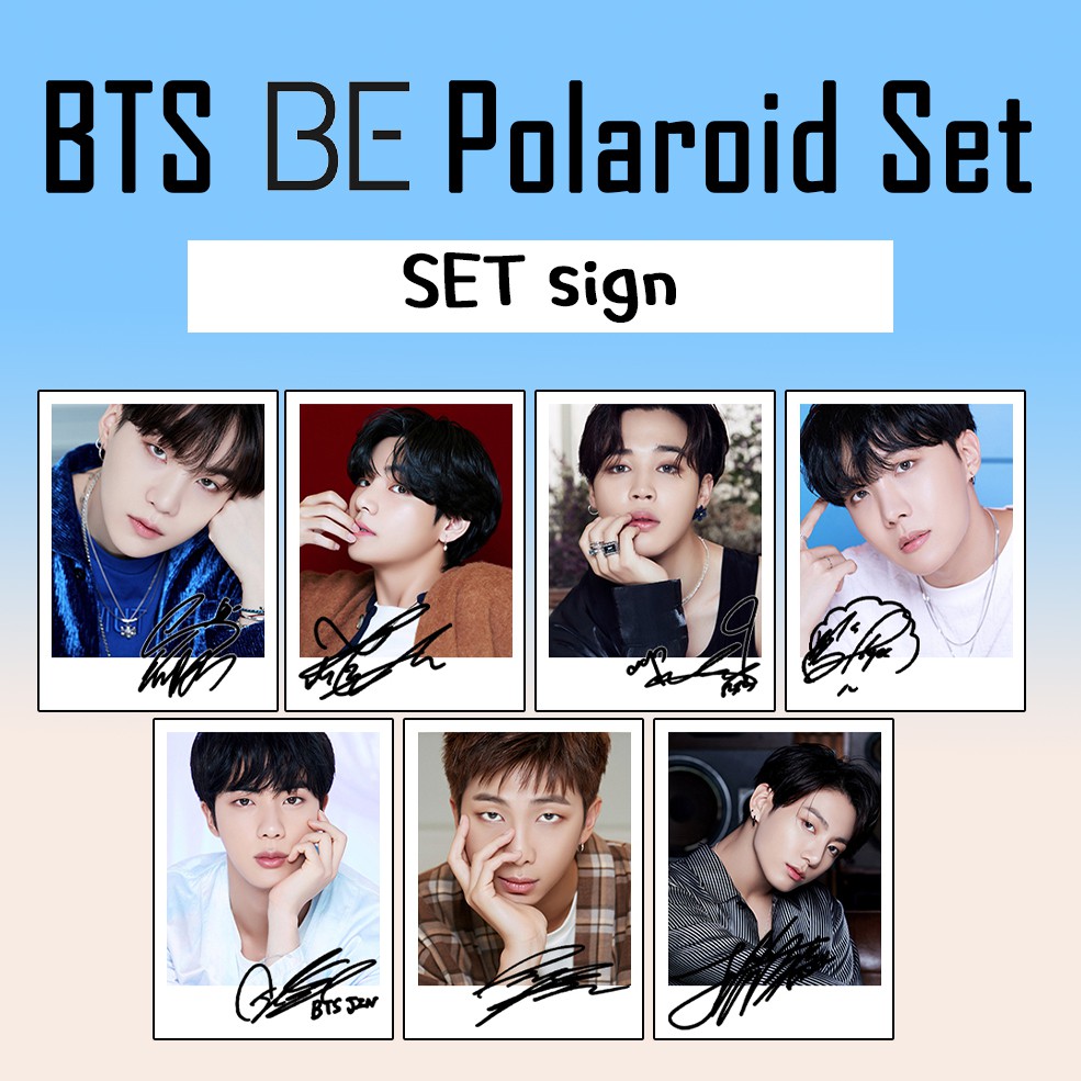 Jual Cetak Set Polaroid Sign BTS BE isi 7 | Shopee Indonesia