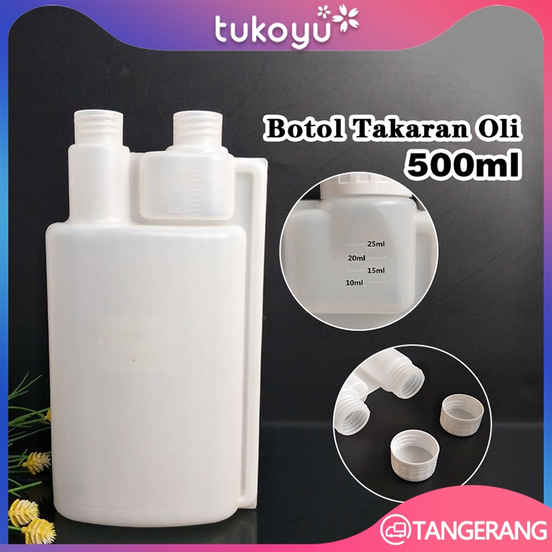 Jual 500ML Botol Takaran Oli Samping/Botol Oli Samping Twin Neck/Botol ...