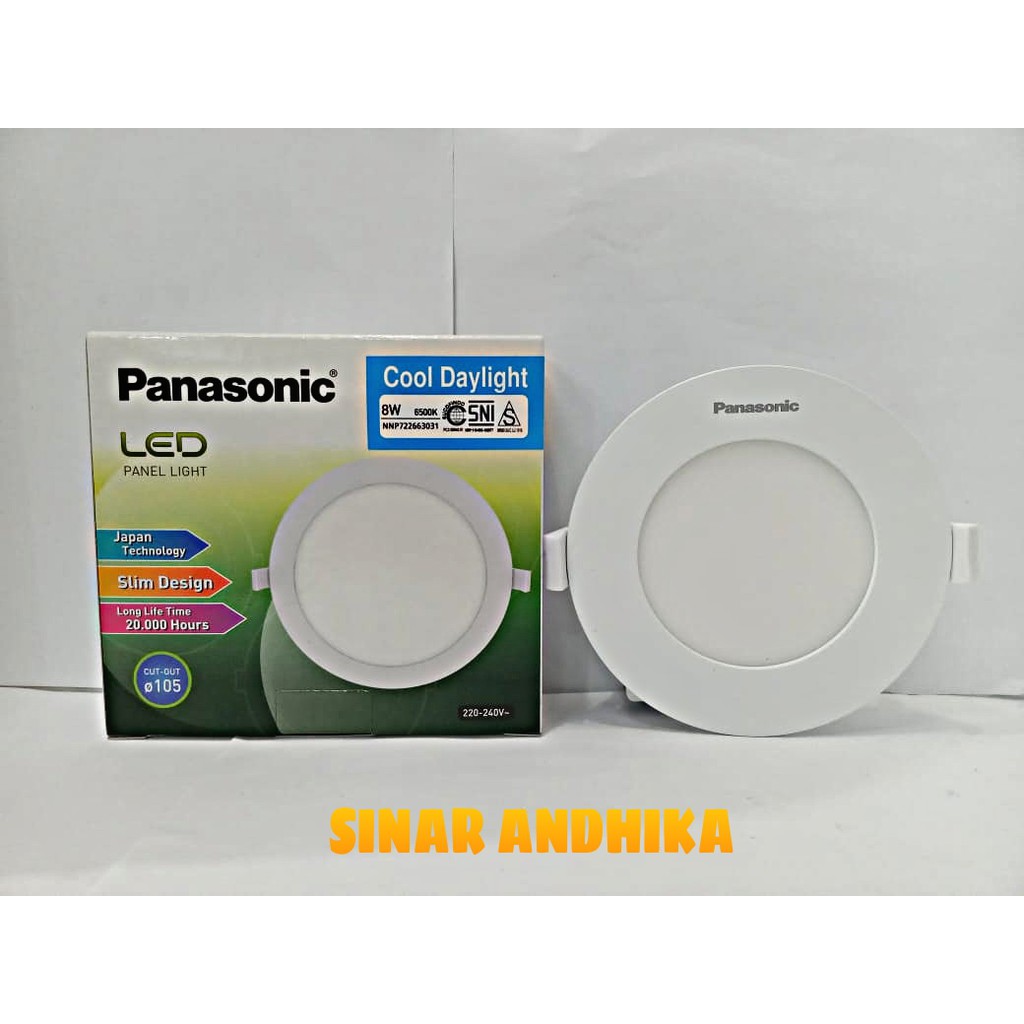 Jual LAMPU LED PANEL BULAT DOWNLIGHT (SLIM) PANASONIC 8 WATT NNP 72266 ...