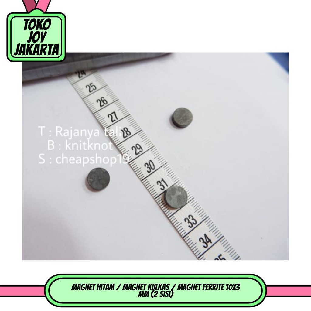 Jual Magnet Hitam / Magnet Kulkas / Magnet Ferrite 10x3 mm (2 sisi ...