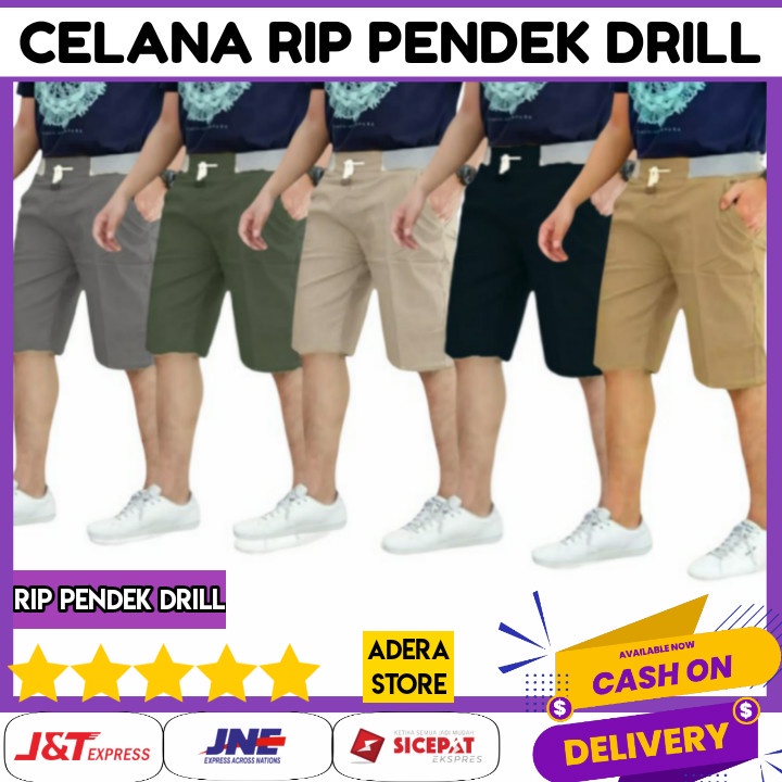 Jual Celana Pendek DRILL Pria - Rip Kolor Pria - Rip Pendek Pria ...
