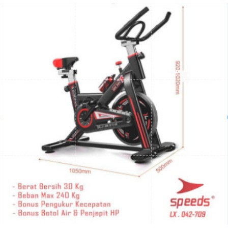 Jual Alat Fitnes Sepeda Statis Spinning bike Speeds 28KG | Shopee Indonesia