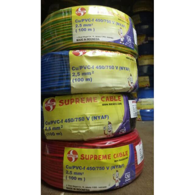 Jual Kabel Listrik NYAF 2,5mm SUPREME Roll 100m | Shopee Indonesia