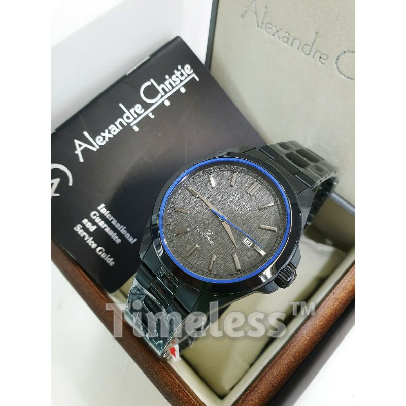 Jual Jam tangan pria alexandre christie ac 8644 MD Black | Shopee Indonesia